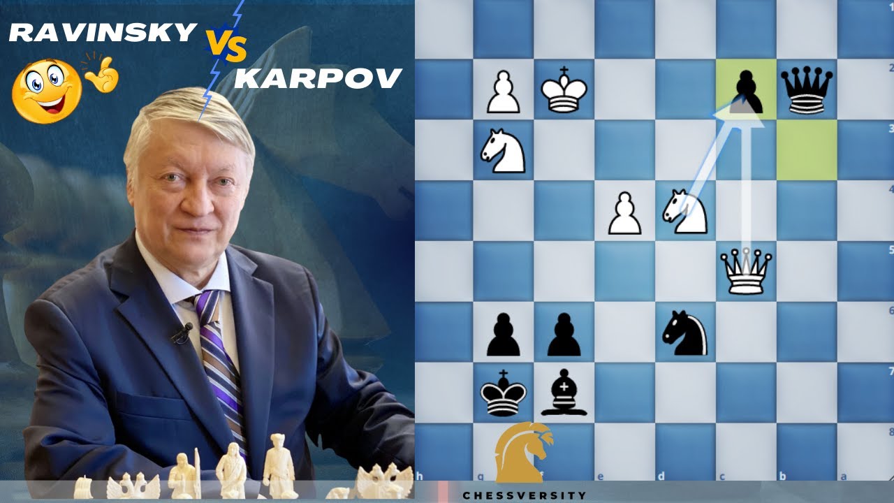 Karpov is a Tactical Genius.👏👏Grigory Ravinsky vs Anatoly Karpov 🇷🇺 ...