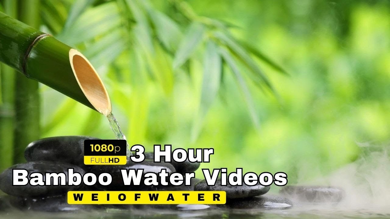 Bamboo Water Fountain Relaxing music with the sounds of nature Bamboo ...