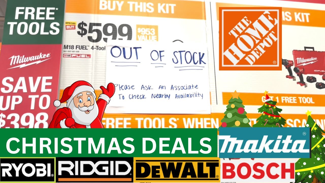 Home Depot Christmas 2022 Dewalt, Ryobi, Ridgid, Husky, Milwaukee ...