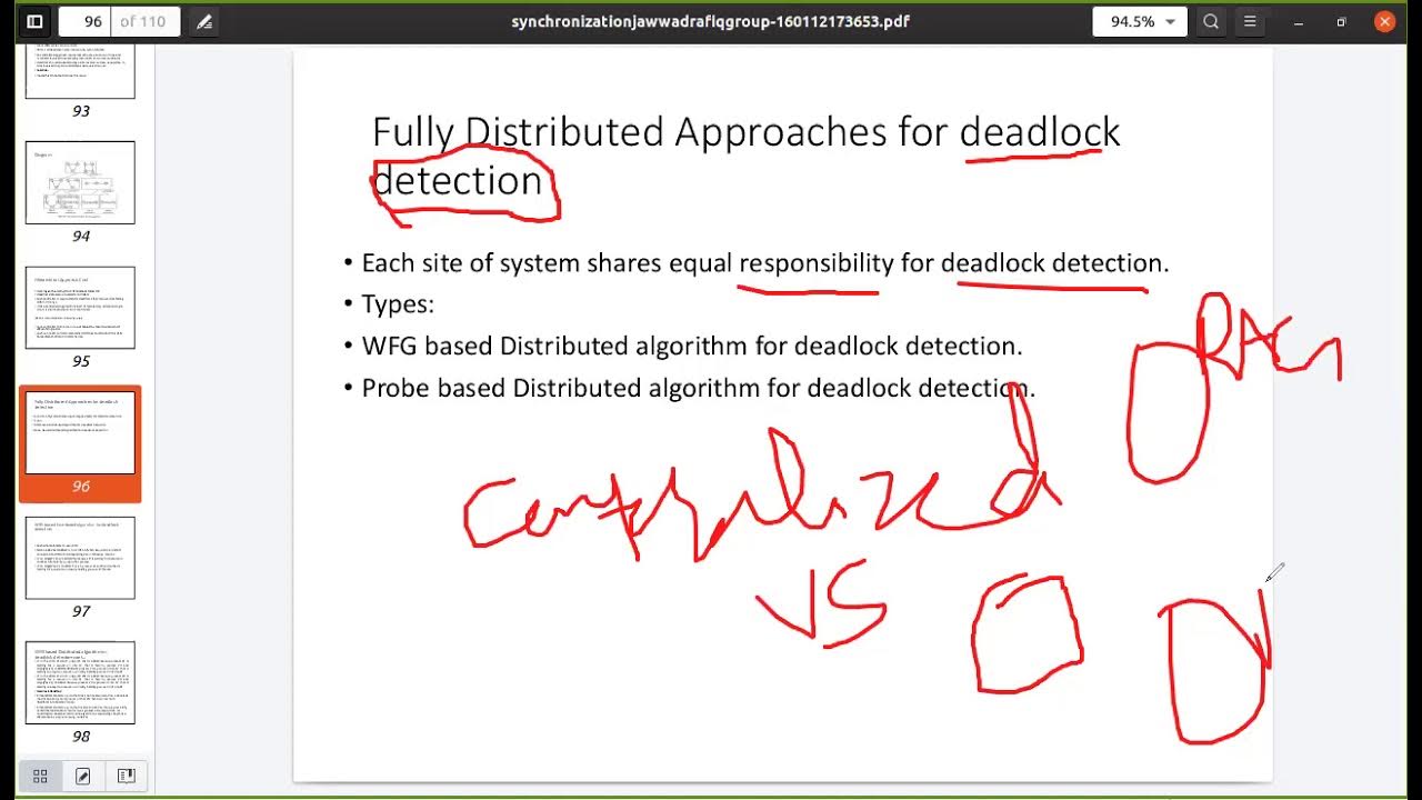 Edge chasing algorithm (part 1) , distributed deadlock detection ,, - YouTube