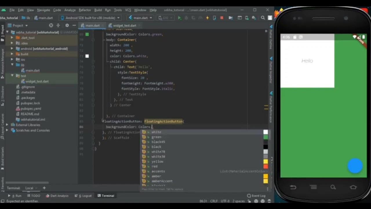 FloatingActionButton Widget - YouTube