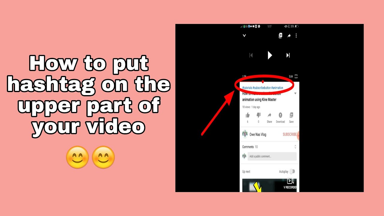 How to put hashtag on the upper part of your video - YouTube