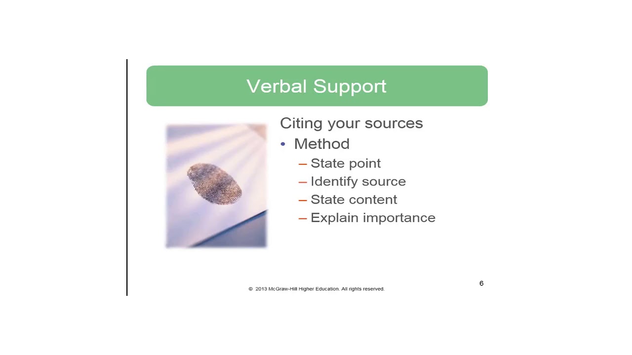 Verbal and Visual Support in Presentations - YouTube