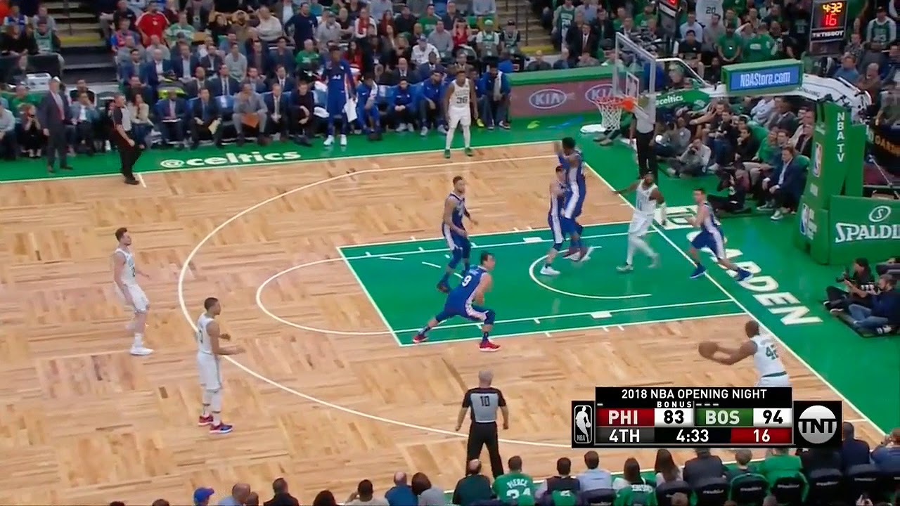 83-94(3): Irving takes it past McConnell, so Embiid over-helps - YouTube