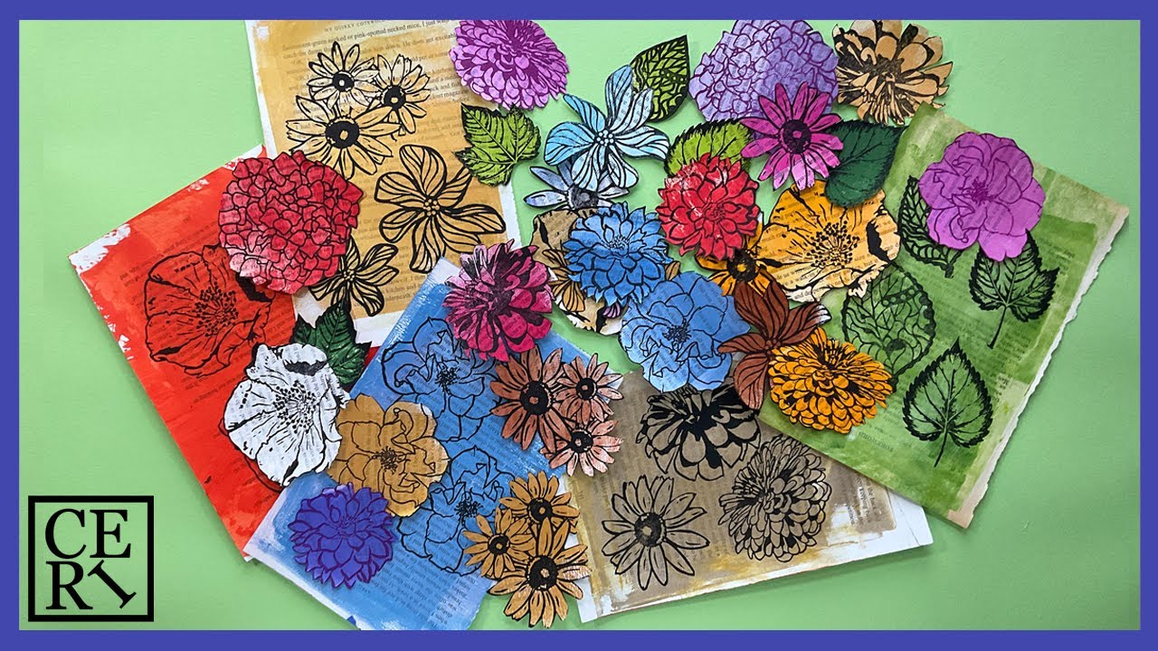 Lets make Book Page Flowers and Leaves - YouTube