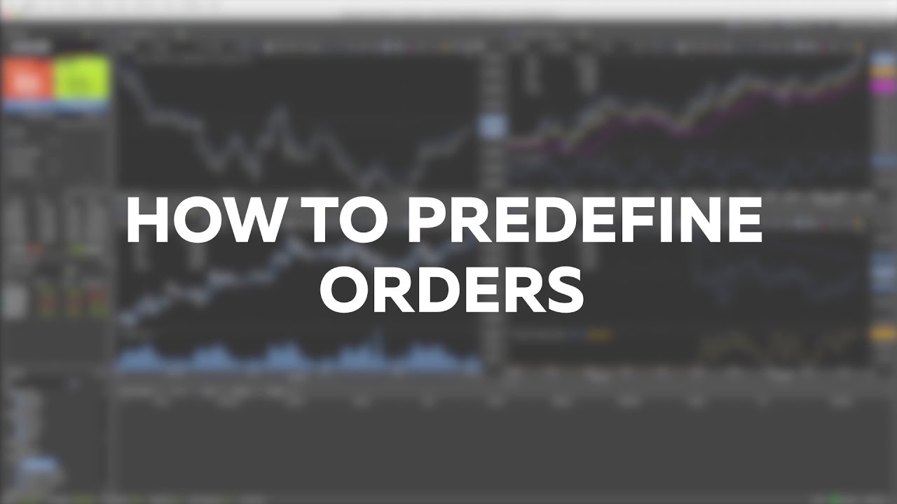 Tutorial #How to predefine orders on the platform - YouTube