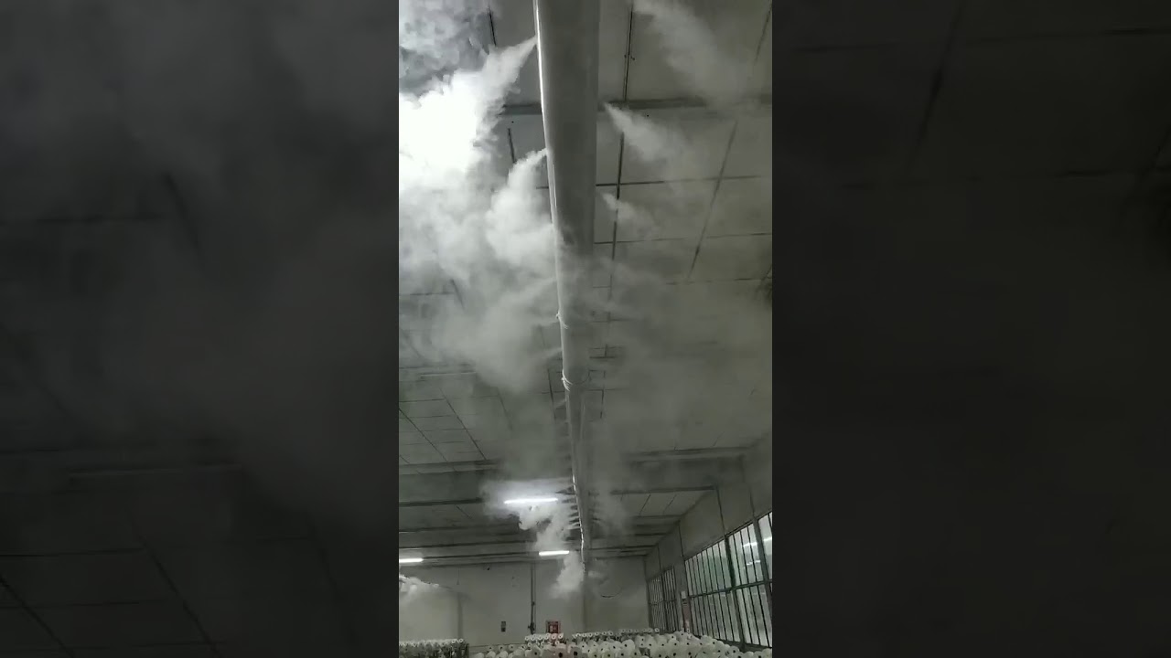 AceFog industrial ultrasonic humidifier for spinning mill - YouTube