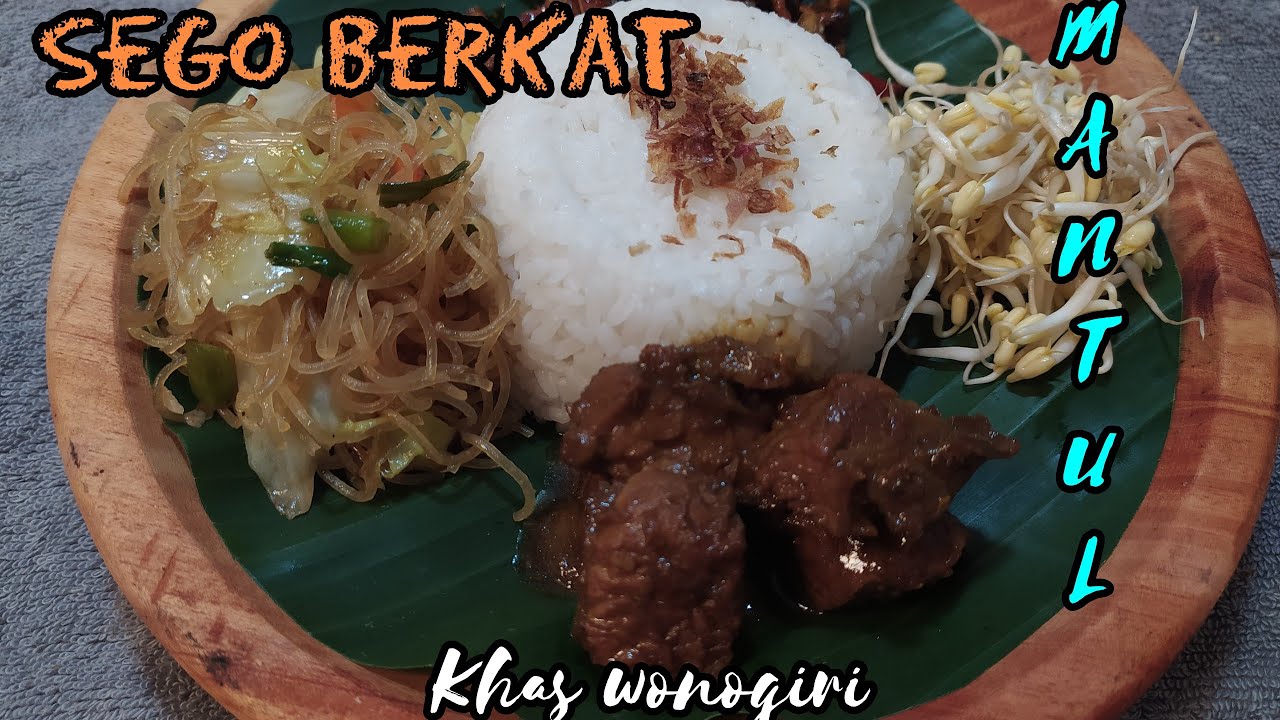 RESEP SEGO BERKAT KHAS WONOGIRI | OSENG LOMBOK IJO MANTAP - YouTube