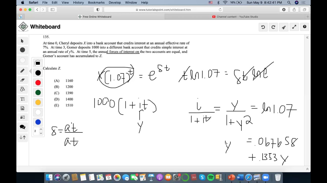 SOA/FM SAMPLE QUESTION #135 - YouTube