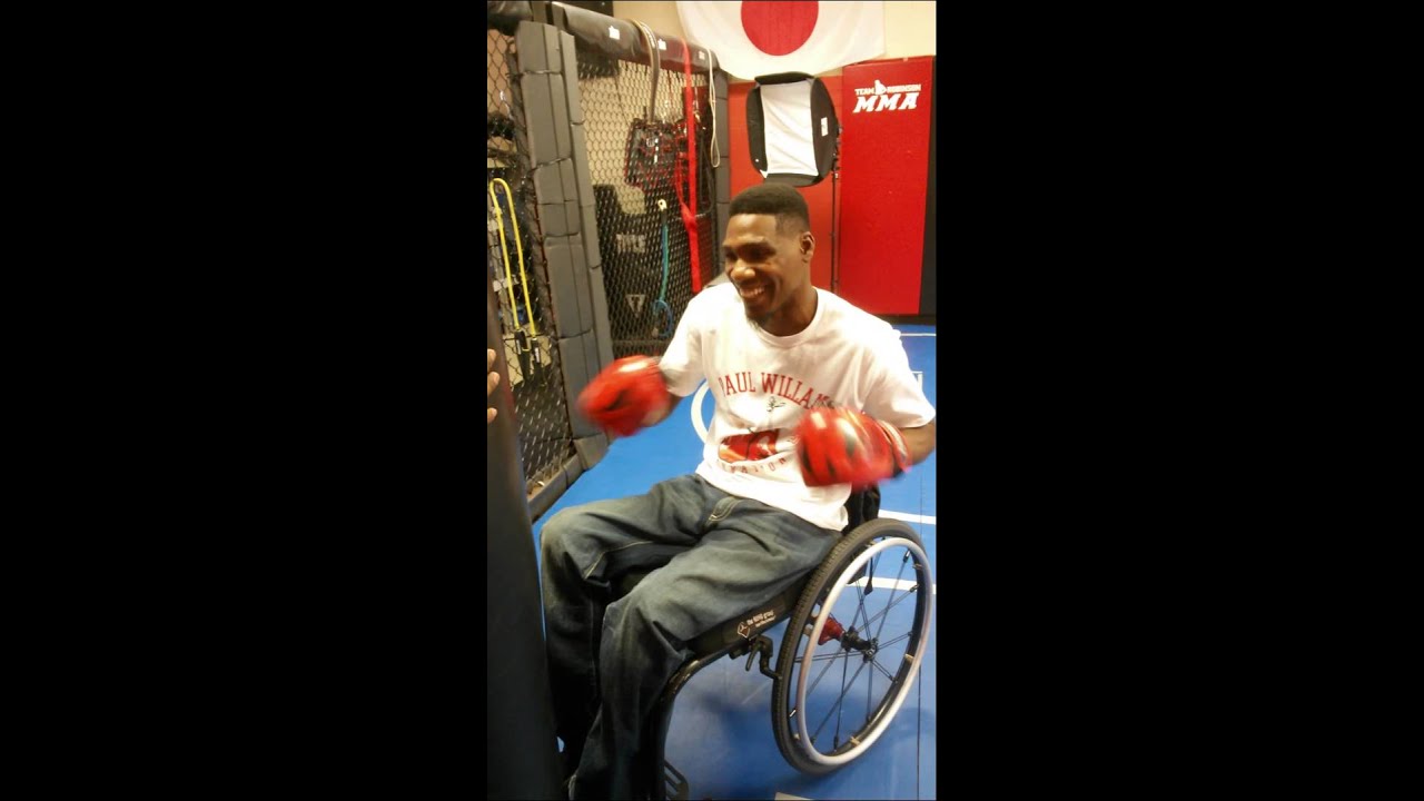 Paralyzed boxer gets back into the gym in inspiring video