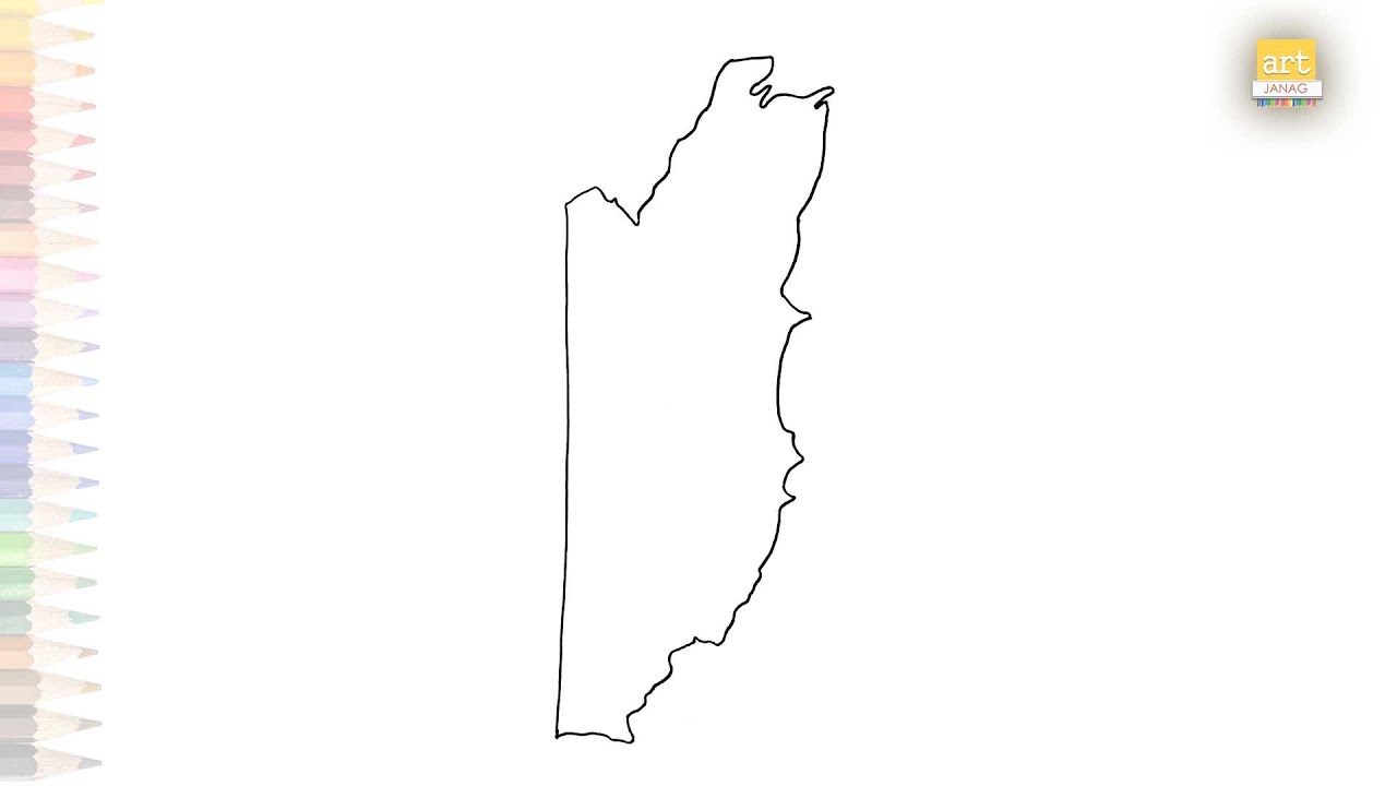 Belize Map drawing easy | Map drawing tutorial | How to draw Belize Map ...