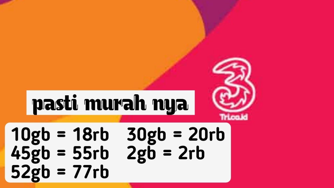 kuota 3 murah paket murah tri 2023 - YouTube
