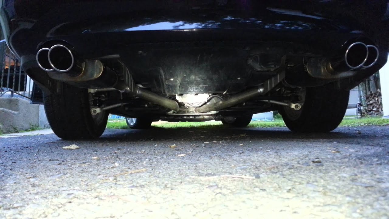 Infiniti M56 custom stainless steel exhaust system - YouTube