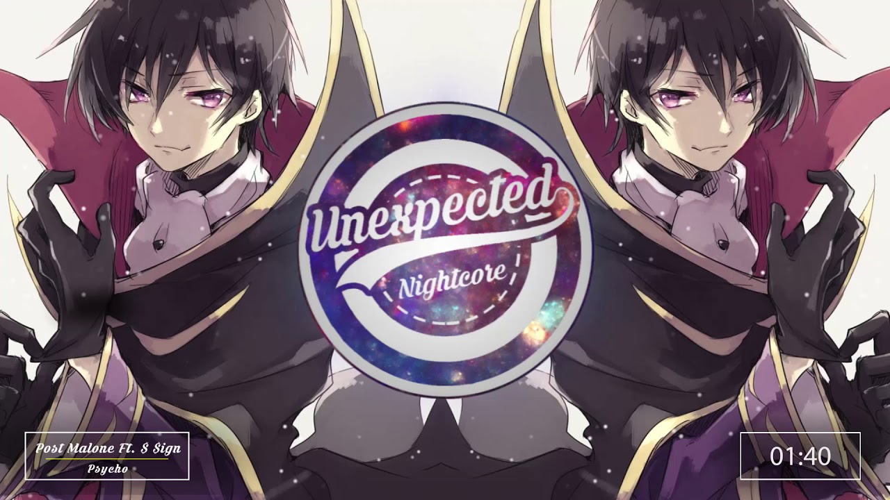 Post Malone Ft. Dolla $ign - Psycho (Nightcore) - YouTube