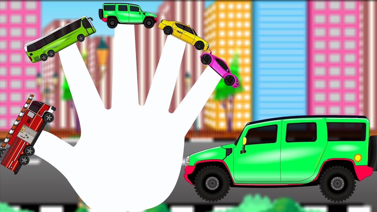 Street Vehicles Finger Family | Finger Family Nursery Rhyme for ...