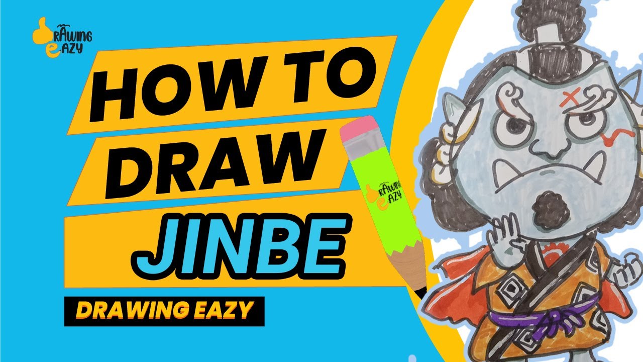 How to Draw Jinbe from One Piece - Easy Drawing Tutorial | Drawing Eazy ...