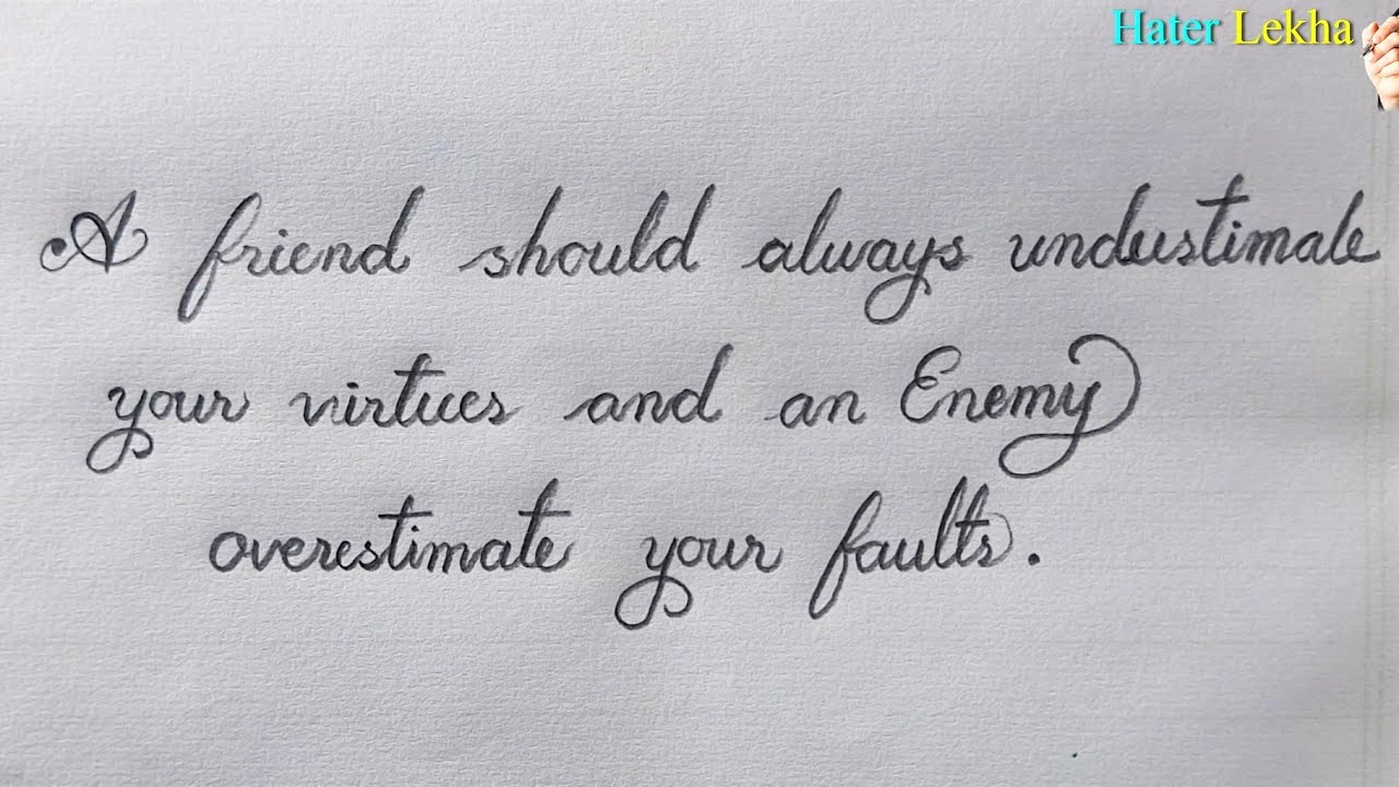 A friend should always 💛 Cursive Writing 💚 Pencil Writing - YouTube