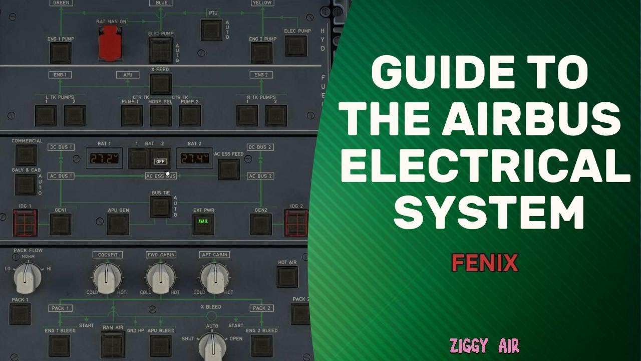 MSFS - THE AIRBUS' ELECTRICAL SYSTEM - FENIX A319, A320, A321 - YouTube