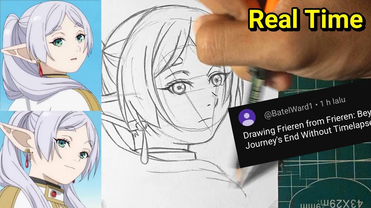 How to draw Frieren from Frieren Beyond Journey's End || Step by Step ...