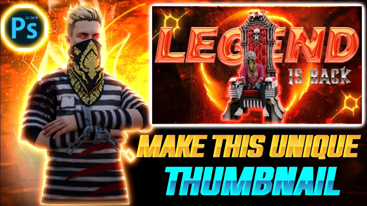 #MAKE THIS UNIQUE THUMBNAIL FOR FREE FIRE MONTAGE EDITING#TUTORIAL 🥵🥵 ...
