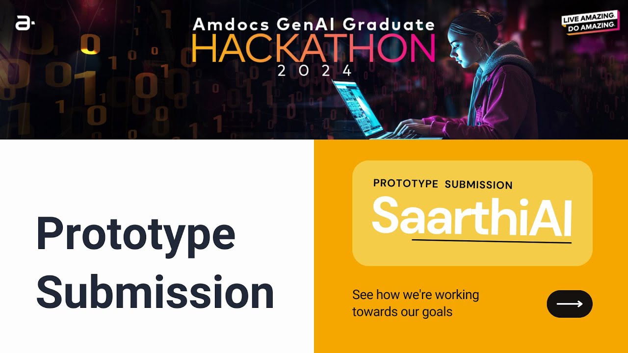 Amdocs GenAI Graduate Hackathon 2024 Prototype Submission Team : GenZ AI - SaarthiAI - YouTube