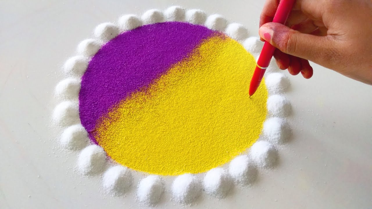 Beautiful Easy Rangoli With Pen For Diwali Festival | Diwali Rangoli ...