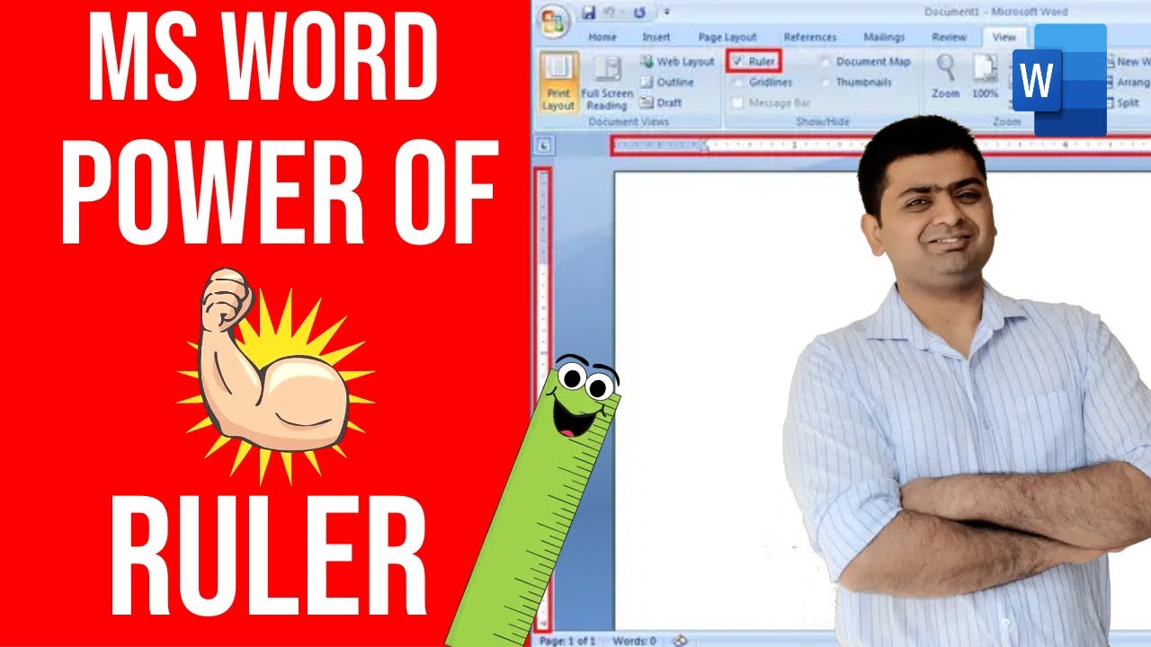 Lesson 4 || MS WORD RULER SETTING FOR PAGE SETUP ~ RULER TABS IN MS ...
