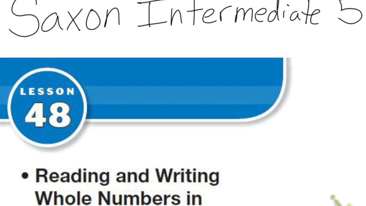 Saxon Math Int 5 Lesson 48 - YouTube