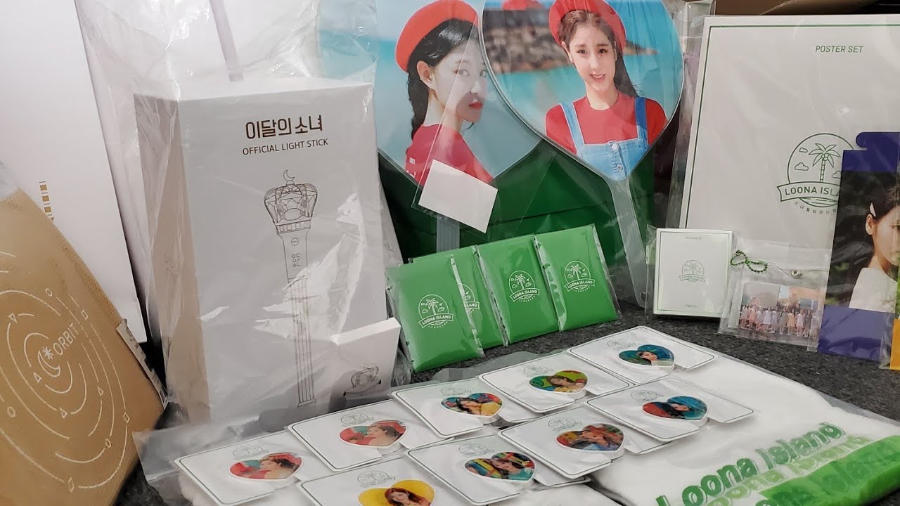 [이달의소녀] LOONA Island & LOONA Official Lightstick Merchandise Unboxing ...