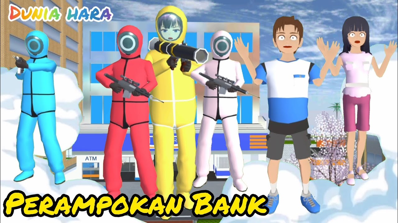 Perampokan Bank, Yuta Mio Disandera 😱 | Yuta Panik ada Perampok Squid ...