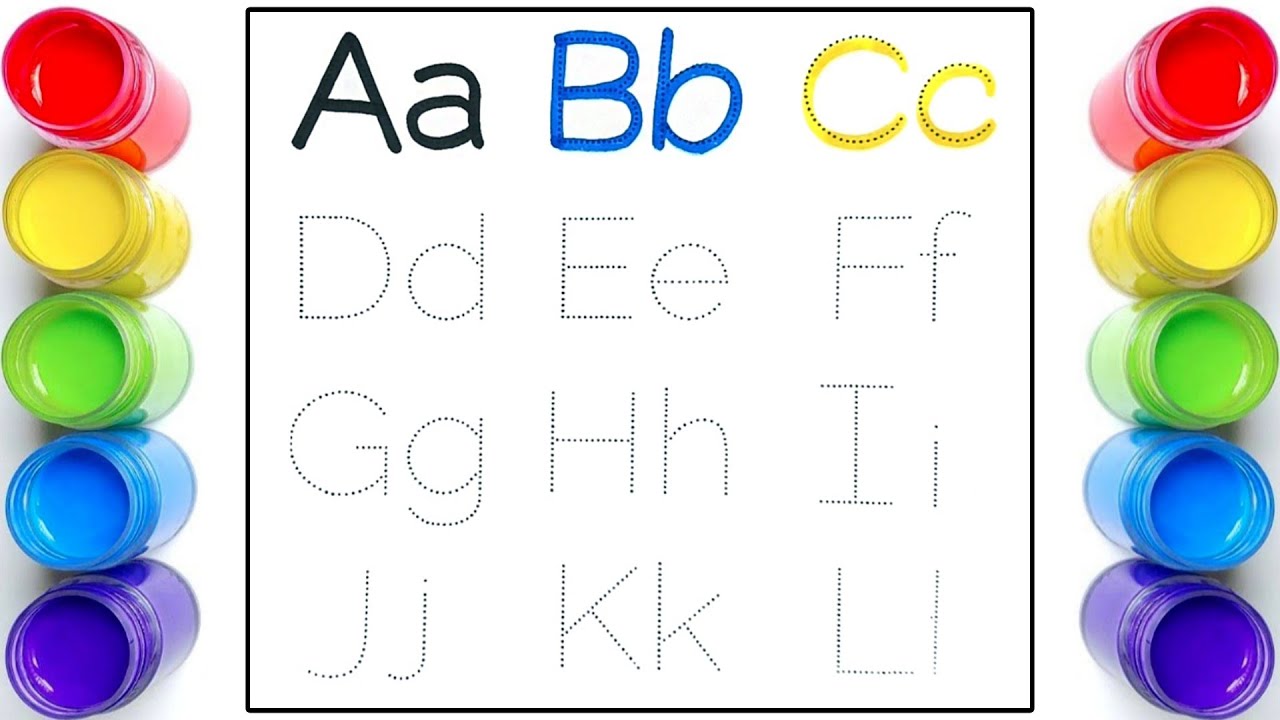Alphabet, ABC song, ABCD, A to Z, Kids rhymes, collection for writing ...