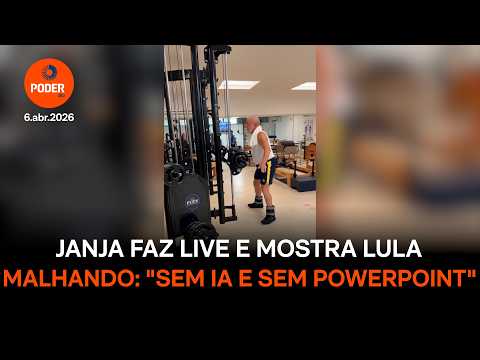 Janja faz live e mostra Lula malhando: \