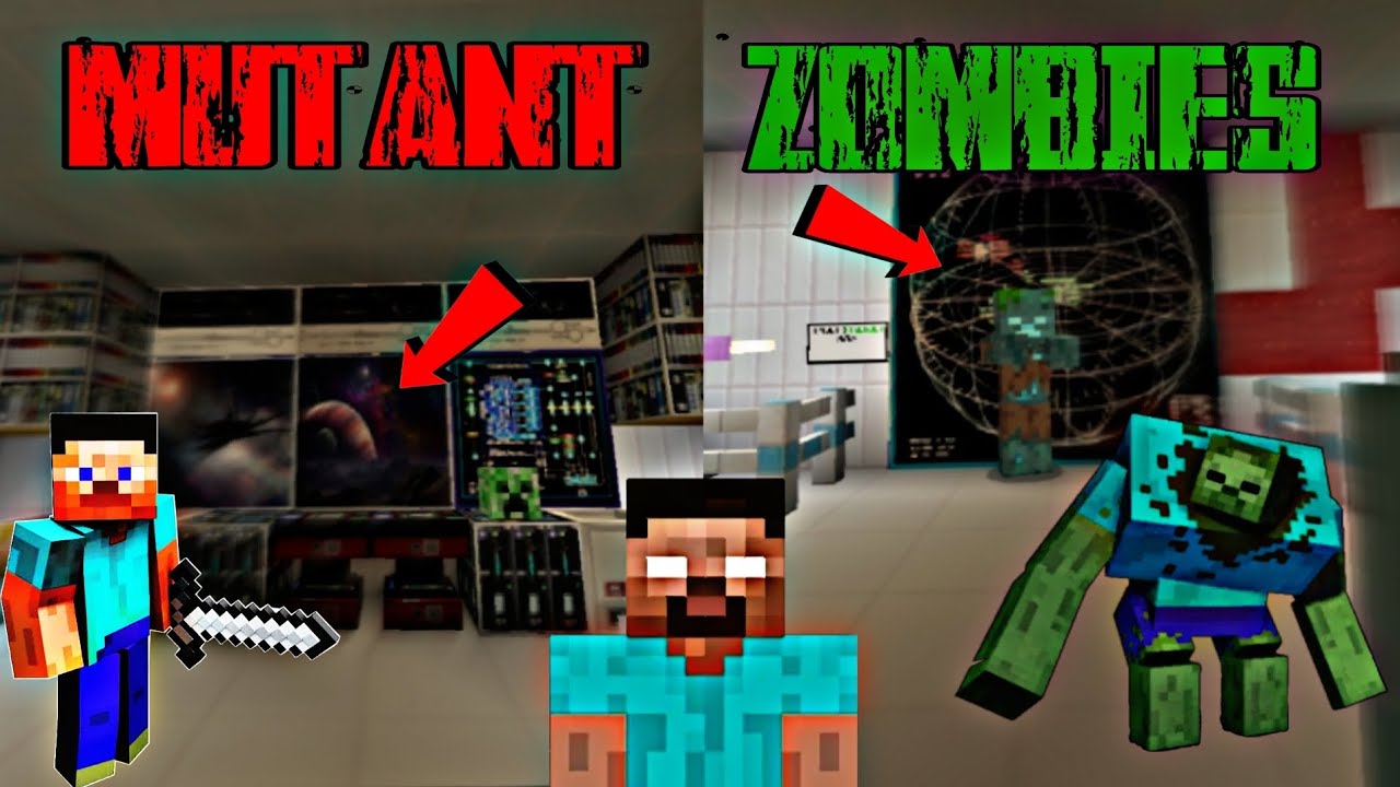 MINECRAFT MUTANT ZOMBIE IN LAB #minecraft #syedgaming #horror - YouTube