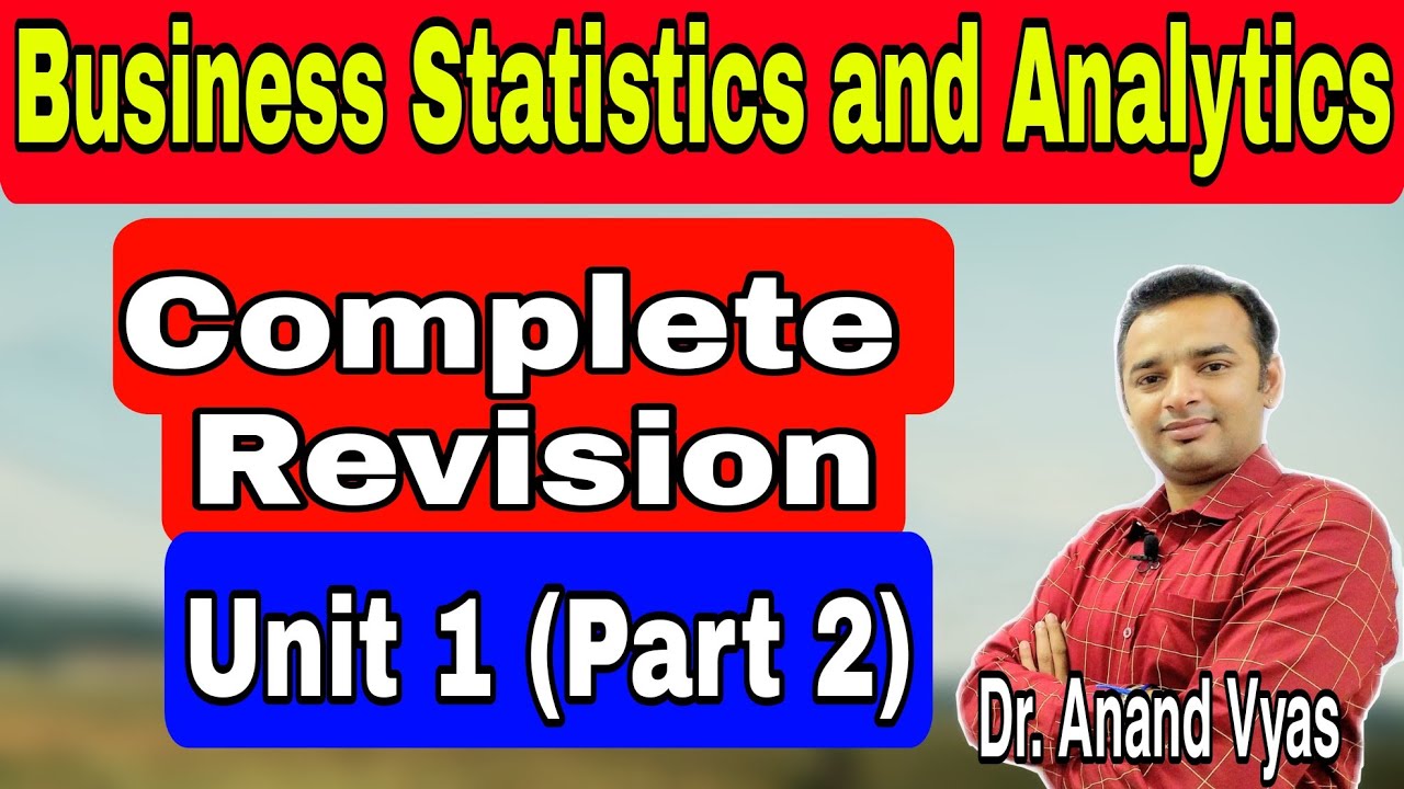 Business Statistics Complete Revision | Unit 1(Part 2) | MBA - YouTube
