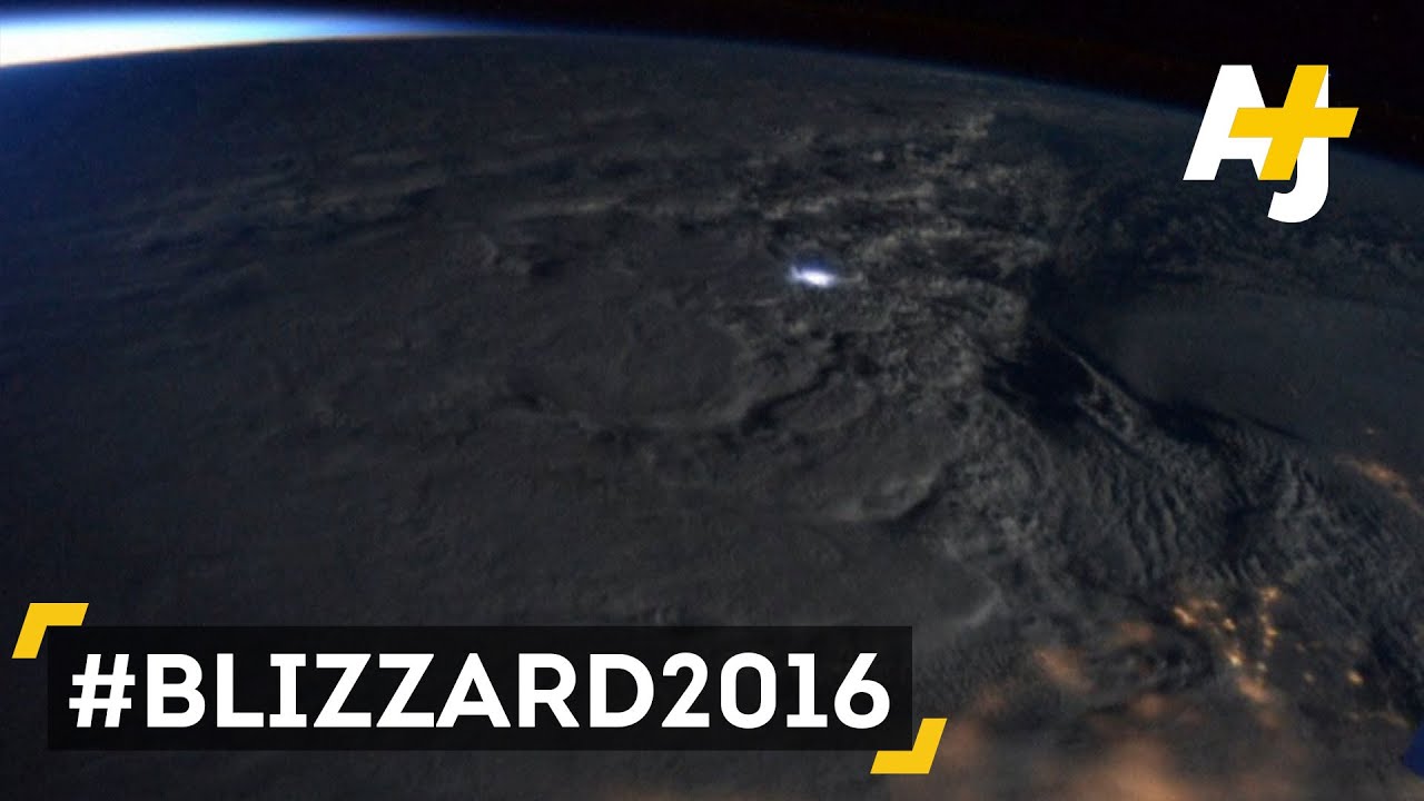 What The Massive Blizzard Looked Like From Space - YouTube