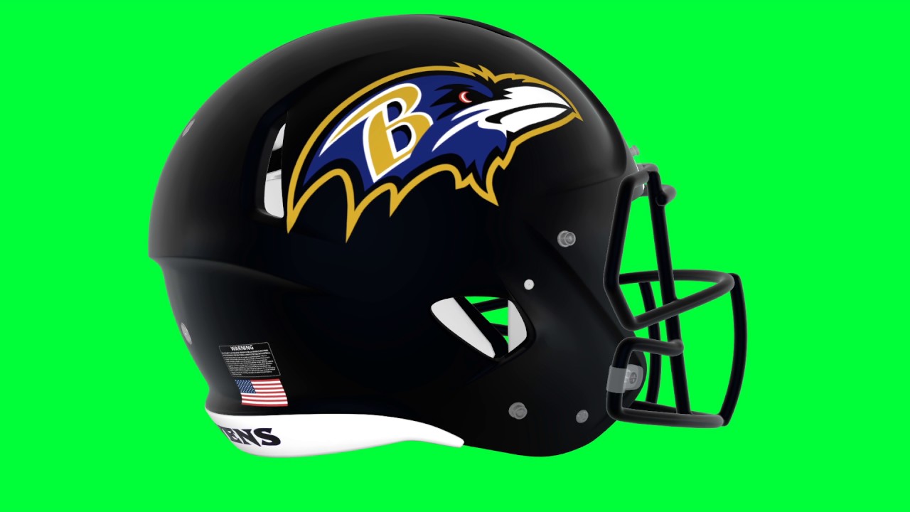 Baltimore Ravens Helmet Green Screen Logo Loop Chroma Animation - YouTube