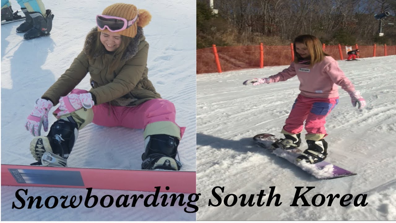 Snowboarding South Korea | First Time 😊 - YouTube
