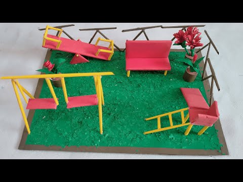 DIY Cardboard Kids Park | Miniature Park Idea | DIY | DIY Satisfying Miniature