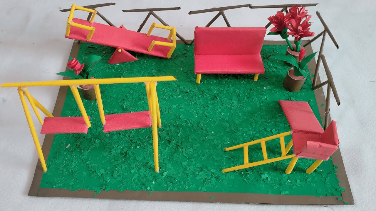 DIY Cardboard Kids Park | Miniature Park Idea | DIY | DIY Satisfying ...