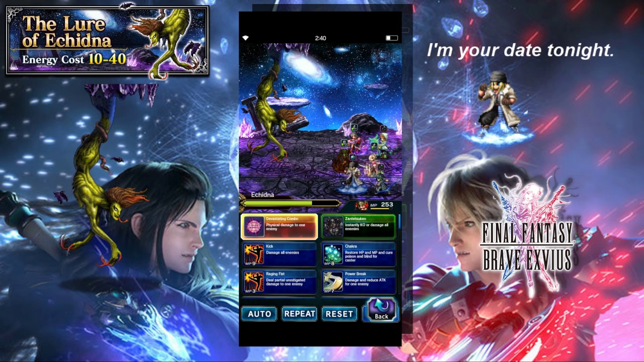 Final Fantasy Brave Exvius - Lure of Echidna Elite Clear No Items - YouTube