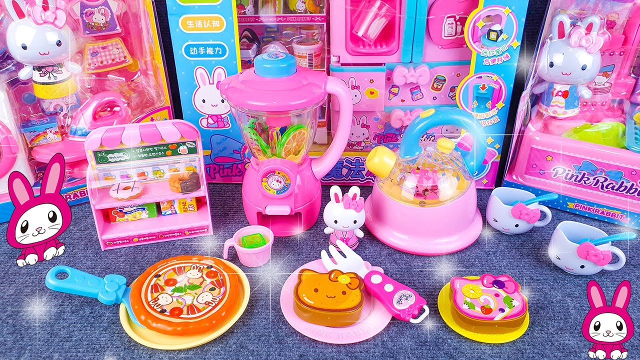 7 Minutes Satisfying with Unboxing Pink Rabbit Toy Collection ASMR ...