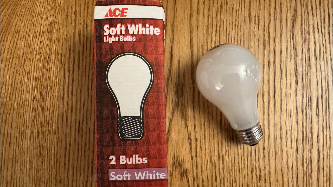 Ace Hardware 100watt A19 Incandescent Light Bulb - YouTube