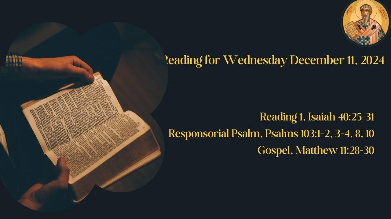 Daily Reading for Wednesday December 11, 2024 - YouTube