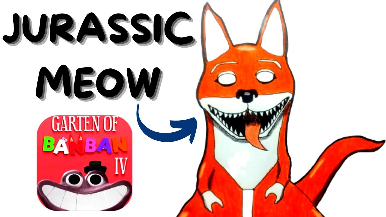 Cómo DIBUJAR a🦊KITTYSAURUS🦖 del CAPITULO 4 de GARTEN of BANBAN / How to ...