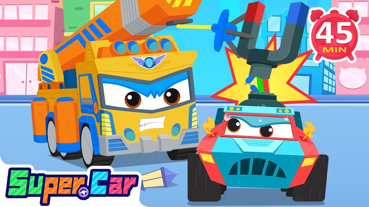 Where Is the Super Magnet Car? | Crane Truck to the Rescue! | Fun Kids ...