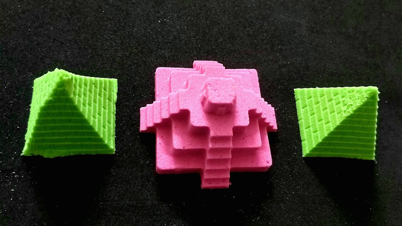 Great Pyramid of Giza Very satisfying Kinetic Sand Cutting ! ASMR ...