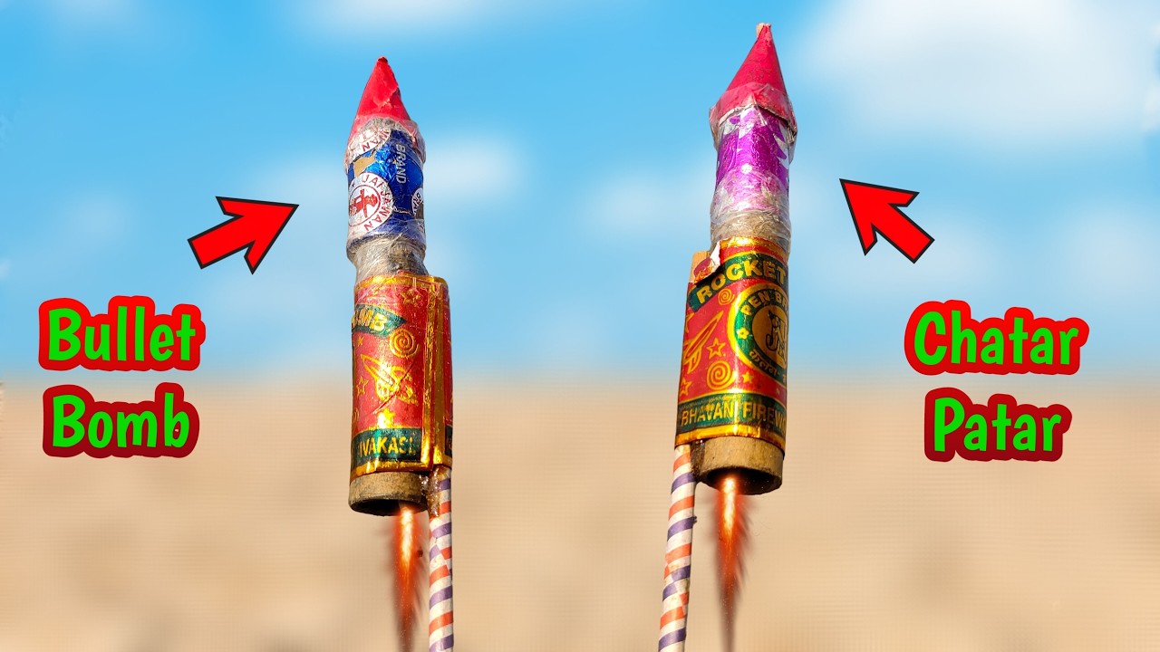 Chatar Patar and Bullet Bomb on Rocket || रॉकेट में चटर पटर और बुलेट बम ...