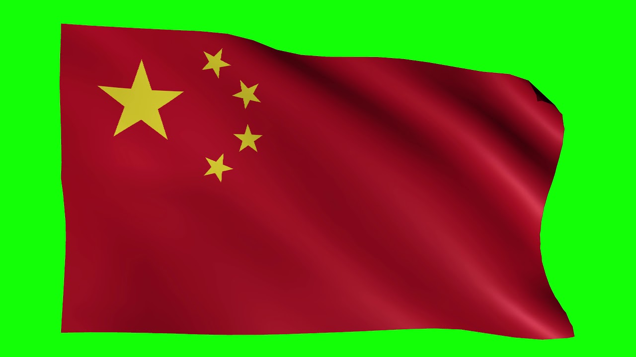China Flag #3 - 4K Green Screen FREE high quality effects - YouTube