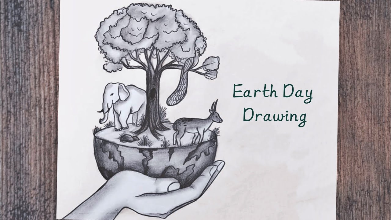 Earth Day Drawing || World Earth Day Drawing Tutorial - YouTube