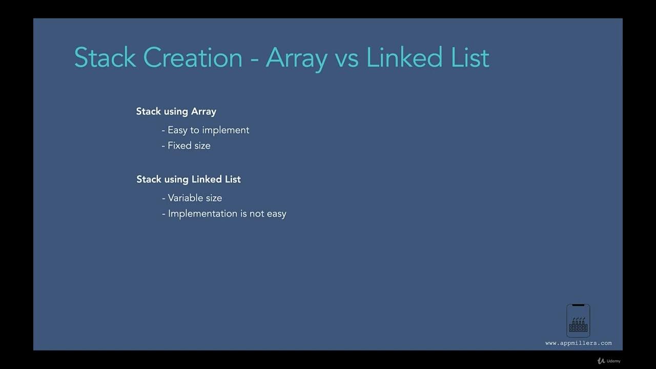 003 Stack using Array vs Linked List - YouTube